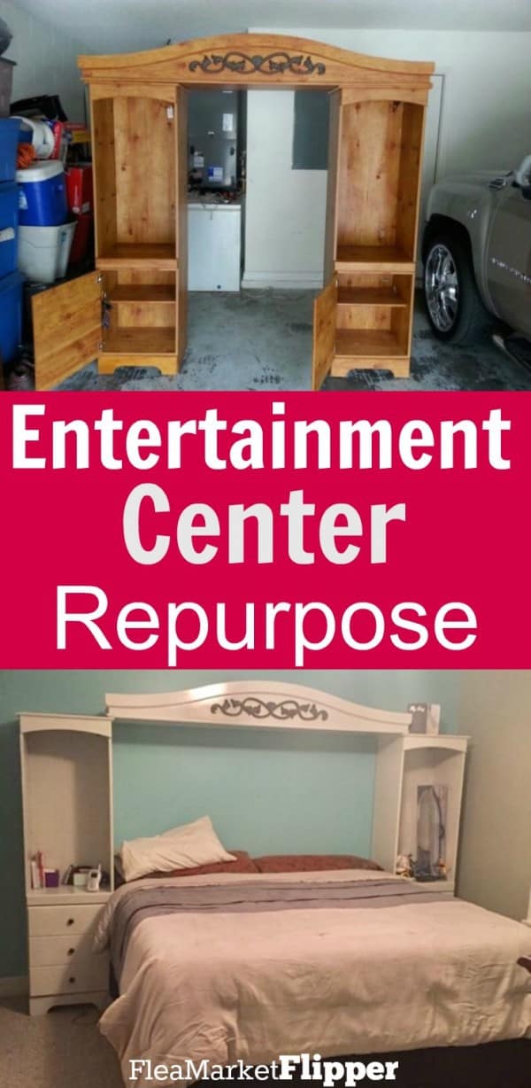 Functional Entertainment Center Repurpose | Flea Market Flipper